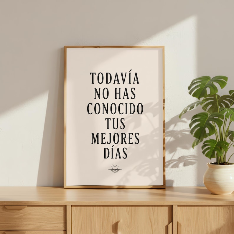 Spanish Inspirational Quote Print, Motivational Wall Art, Positive ...