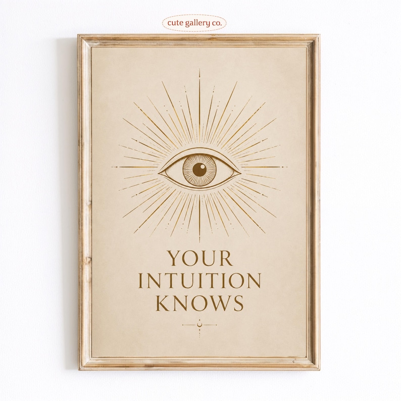All Seeing Eye Print, Celestial Spiritual Wall Art, Boho Intuition ...