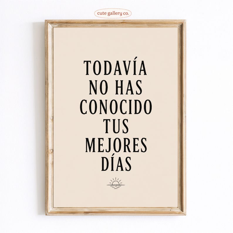 Spanish Inspirational Quote Print, Motivational Wall Art, Positive ...