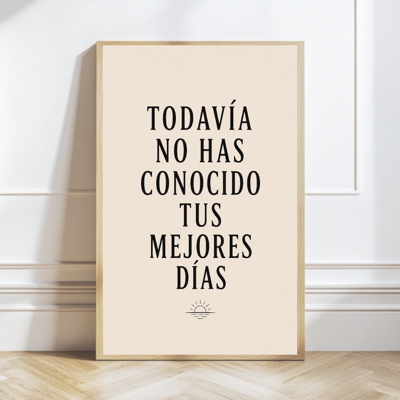 Spanish Inspirational Quote Print, Motivational Wall Art, Positive ...