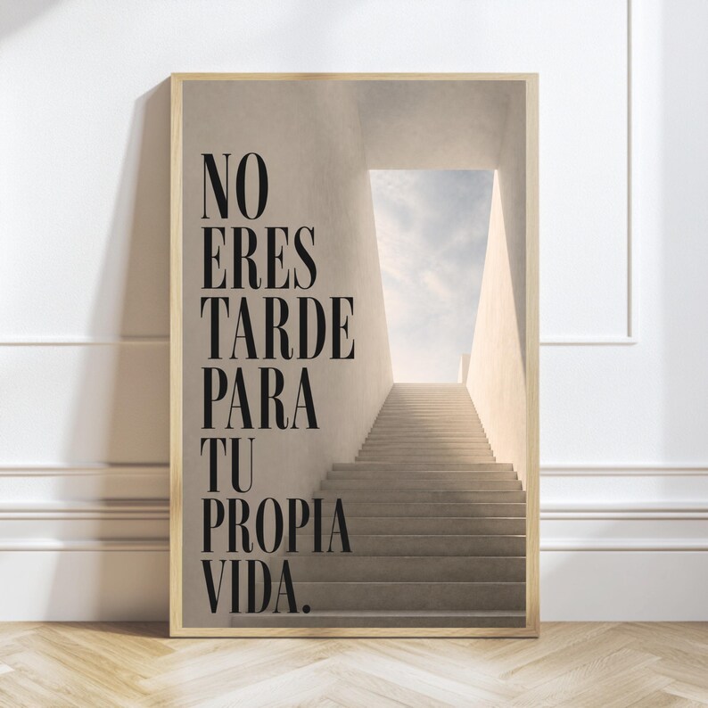 Spanish Inspirational Quote Print, Motivational Wall Art, Self Growth ...