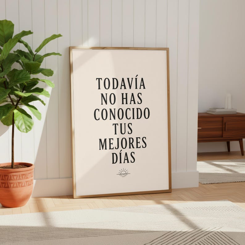 Spanish Inspirational Quote Print, Motivational Wall Art, Positive ...