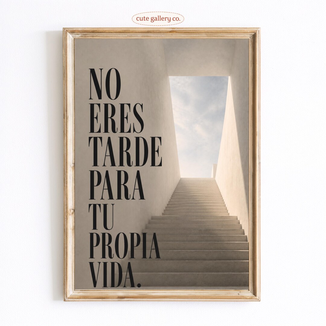 Spanish Inspirational Quote Print, Motivational Wall Art, Self Growth ...