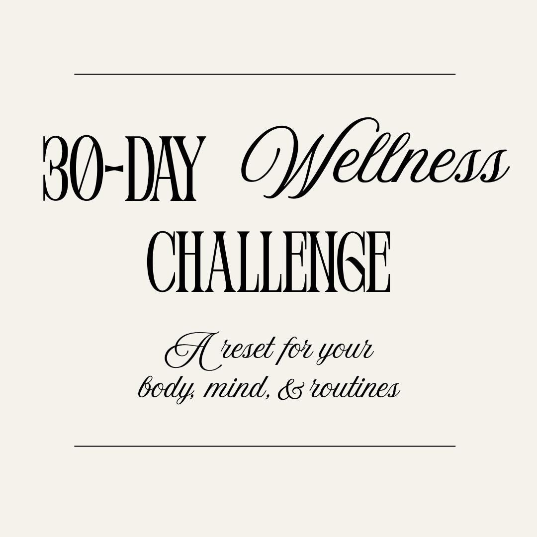 30 Day Wellness Challenge Planner | Printable Self Care Reset | Habit ...