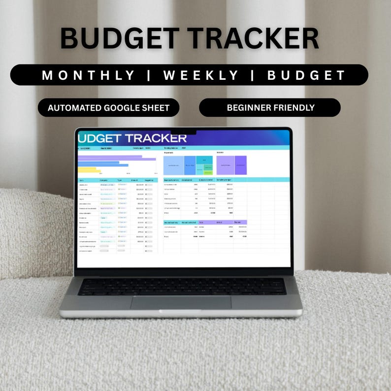 Budget Tracker Sheet | CSV File Google Sheets Excel Budget Planner ...