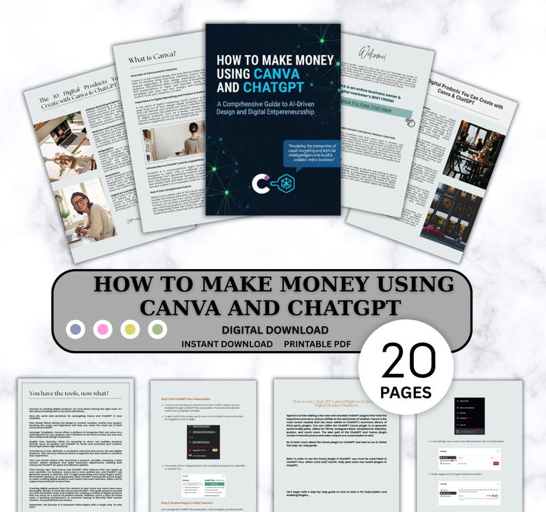 How to Make Money Using Canva and Chatgpt, Digital Business Guide ...