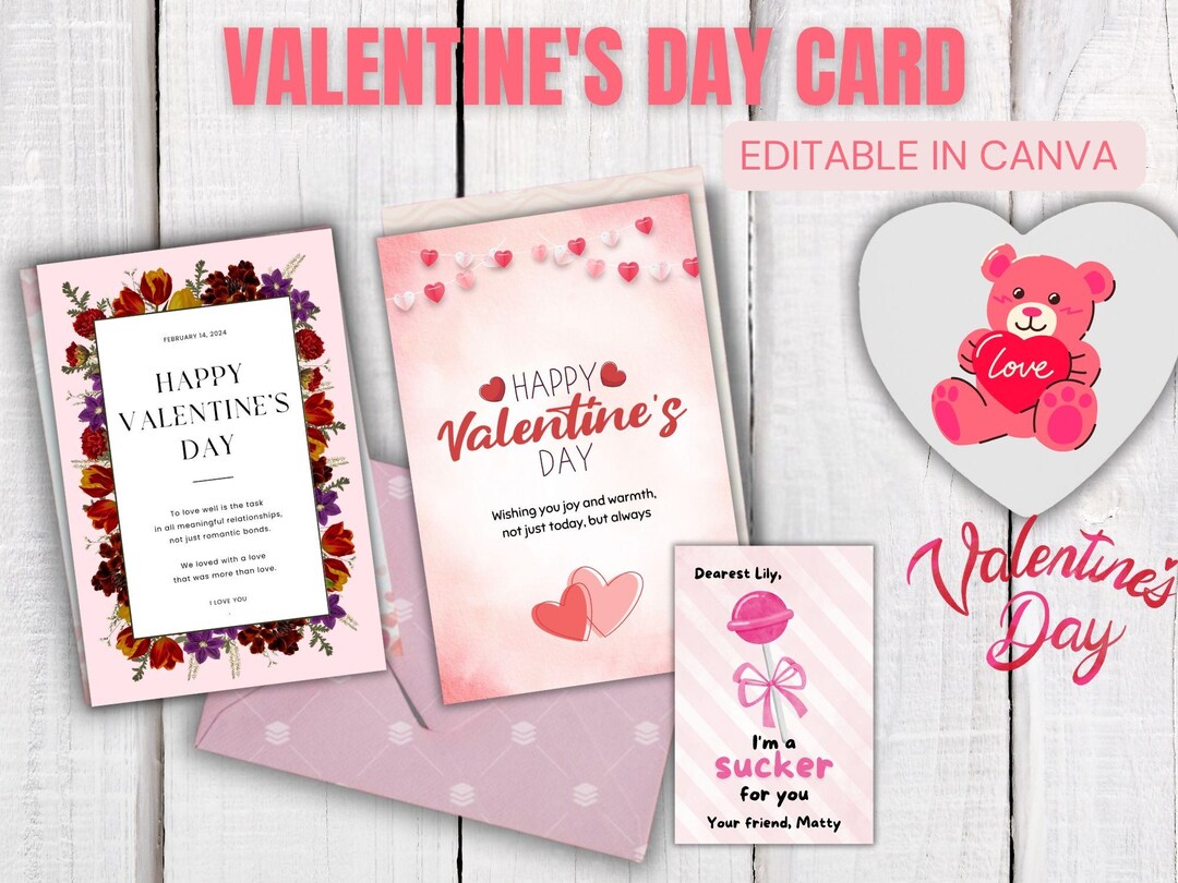 Romantic Valentine's Day Card | Printable Love Note (PDF/JPG Files) - Etsy
