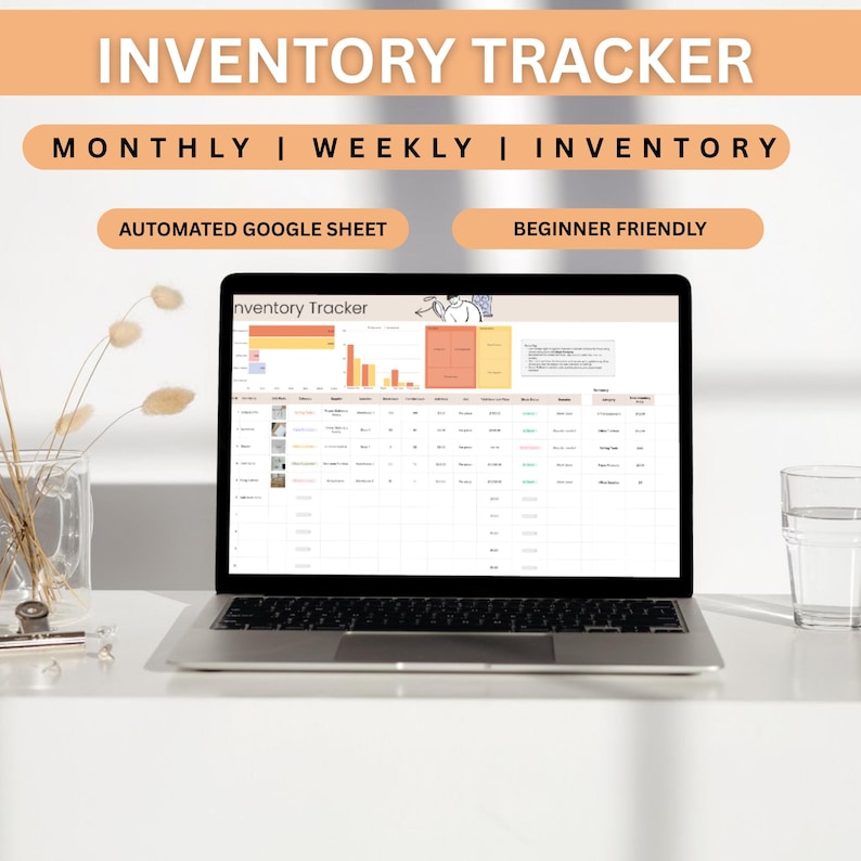Inventory Tracker Sheet | CSV File Google Sheets Excel Inventory ...
