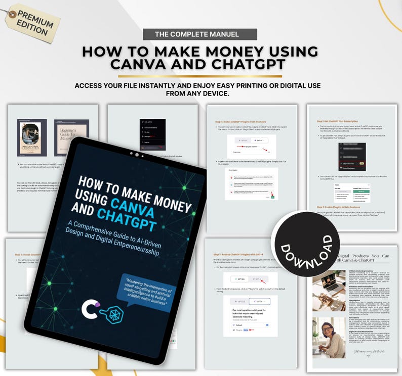 How to Make Money Using Canva and Chatgpt, Digital Business Guide ...