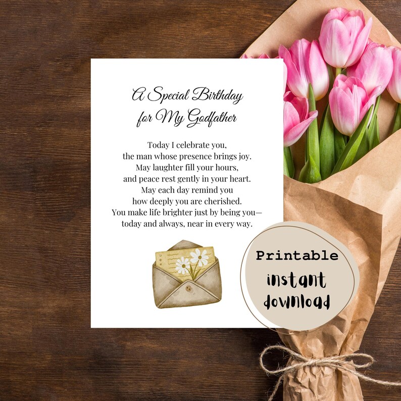 Godfather Birthday Poem Printable | Christian Birthday Blessing ...