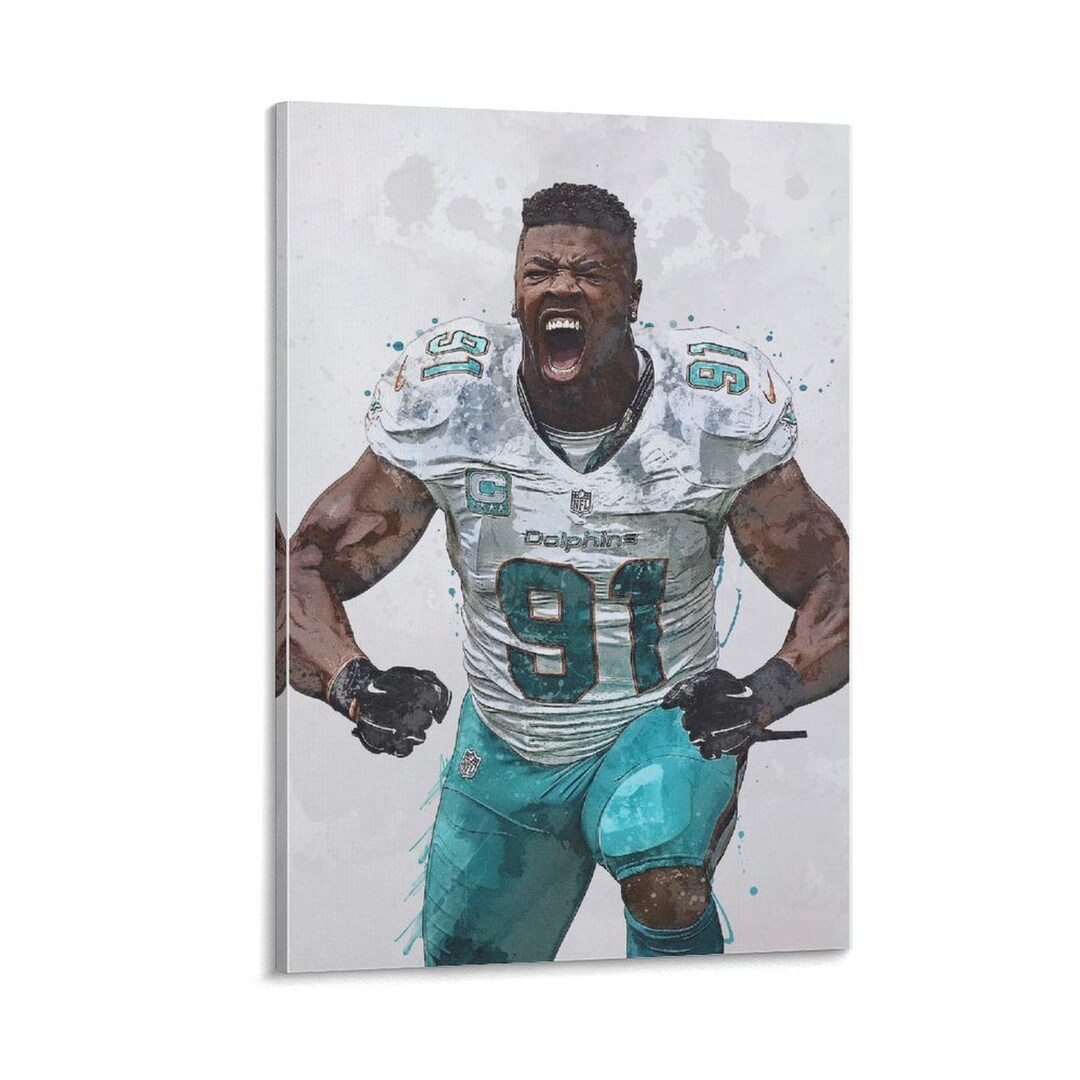 Cameron Wake American Football Poster Watercolor Style Wall Art Picture ...