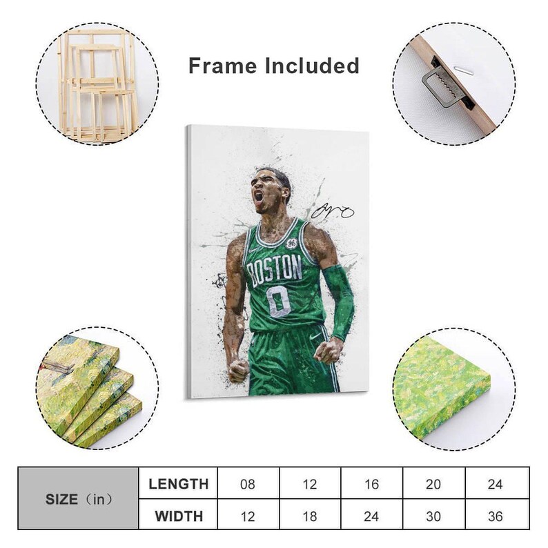 Jayson Tatum Football Poster Watercolor Wall Art Picture Painting ...