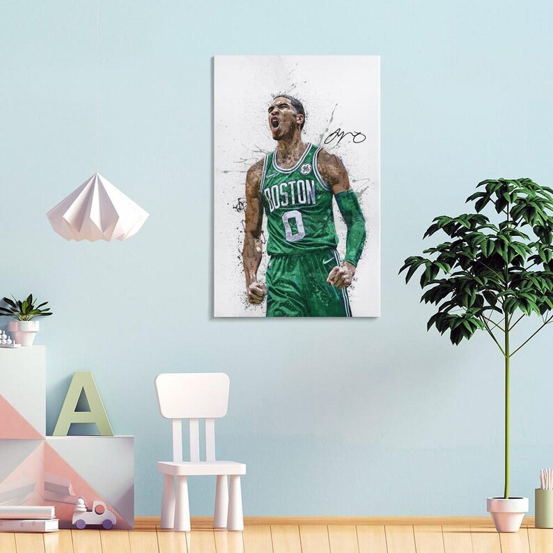 Jayson Tatum Football Poster Watercolor Wall Art Picture Painting ...