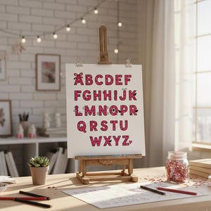Heart Doodle Alphabet PNG Bundle, Hand-drawn Clipart (digital Download ...