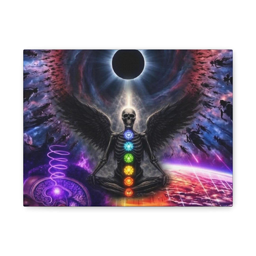 Chakra Angel Skeleton Canvas | Matte Stretched Wall Art - Etsy