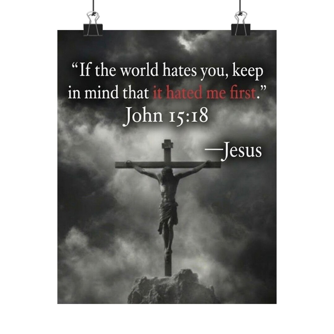 Jesus Christ Scripture Poster Matte Vertical Poster | Jesus on the ...