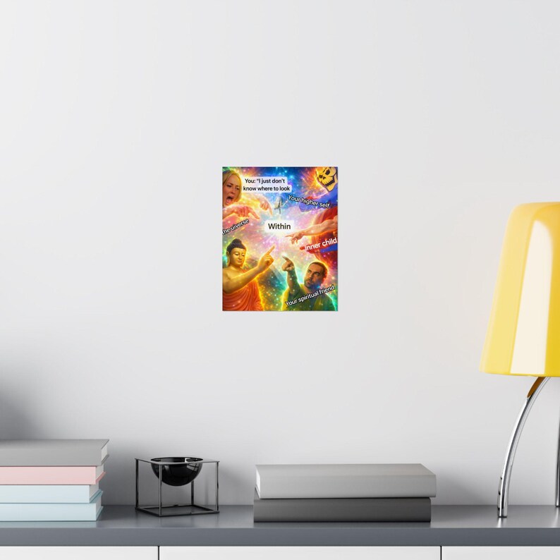 Spiritual Meme Collage Matte Vertical Poster | Within, Higher Self ...