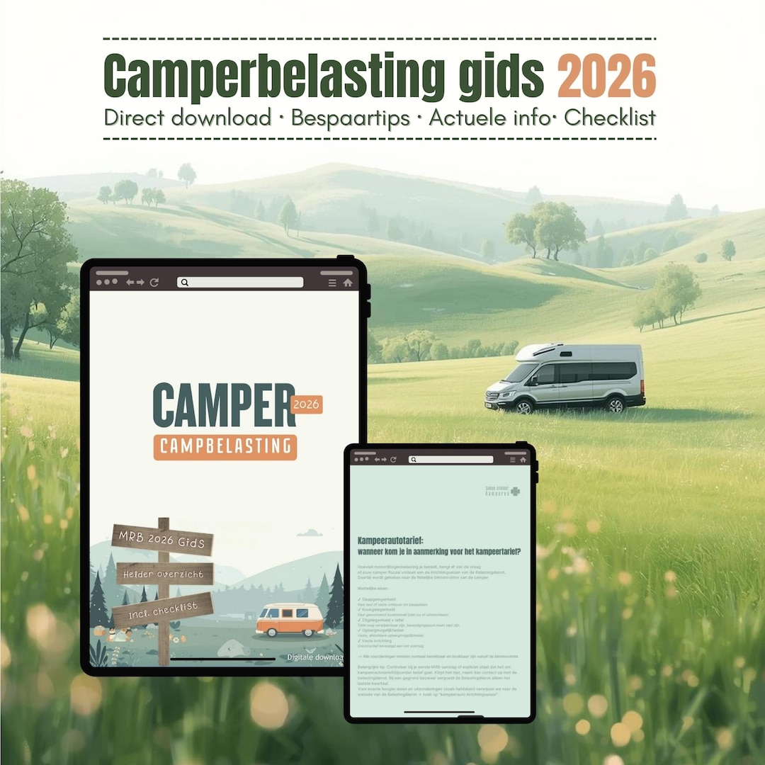 Camper Tax Guide 2026 (NL) – Half Rate MRB Explained + Checklist (PDF ...