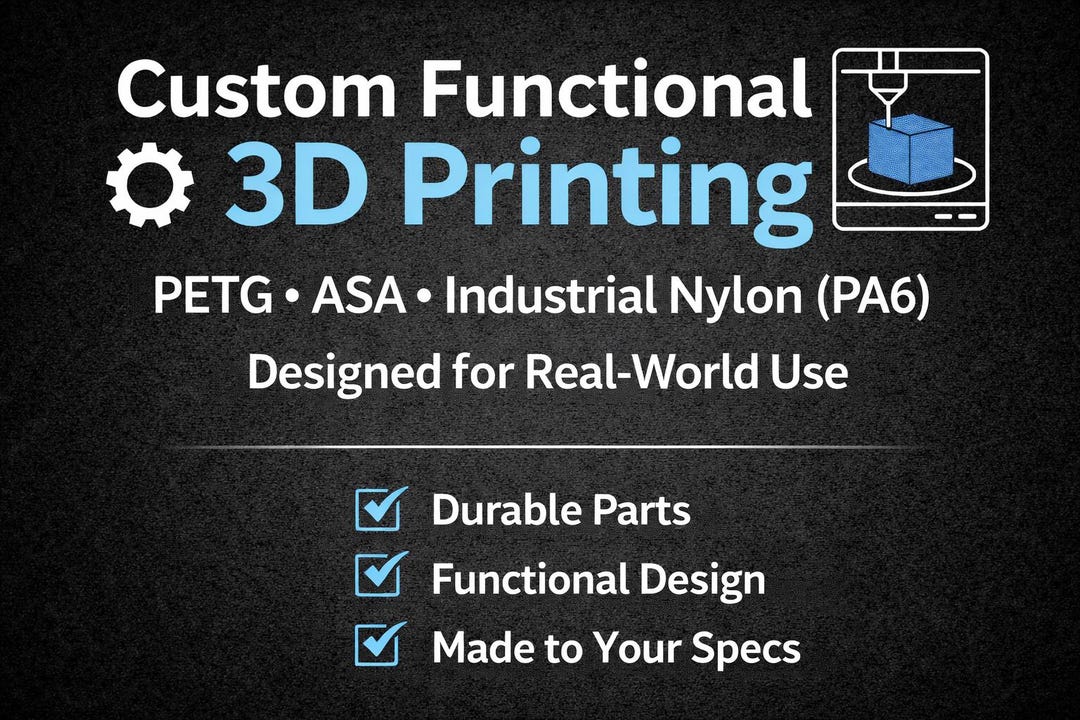 Custom Functional 3D Printing | I Work With You to Design & Print ...