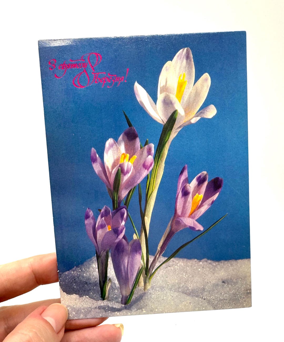 Vintage Soviet March 8 Postcard, Ukrainian & Russian Text, USSR, 1988 ...