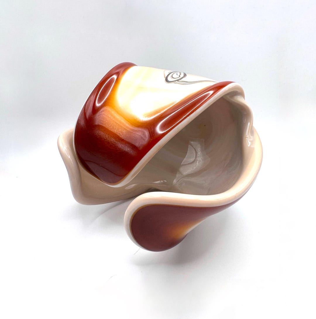 Unique Sulfide Zinc Glass Vase, LKSF, USSR, Ukraine, 1970s - Etsy
