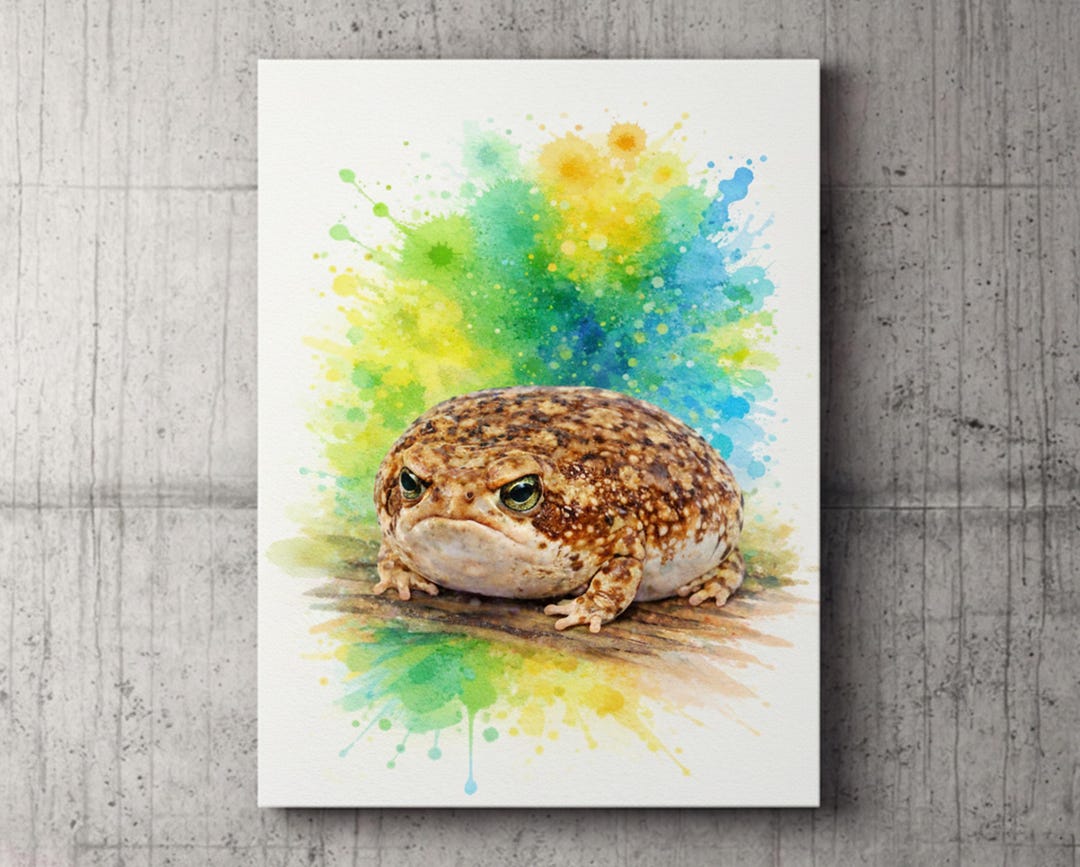 Desert Rain Frog Watercolor Art Print • Breviceps Macrops Wall Decor ...