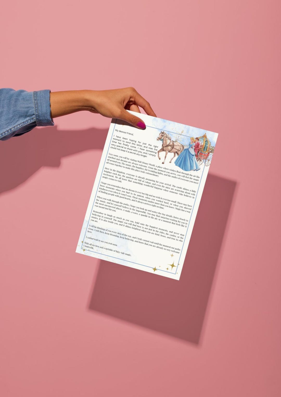Cinderella Disney Trip Reveal Letter | Disney World Surprise ...