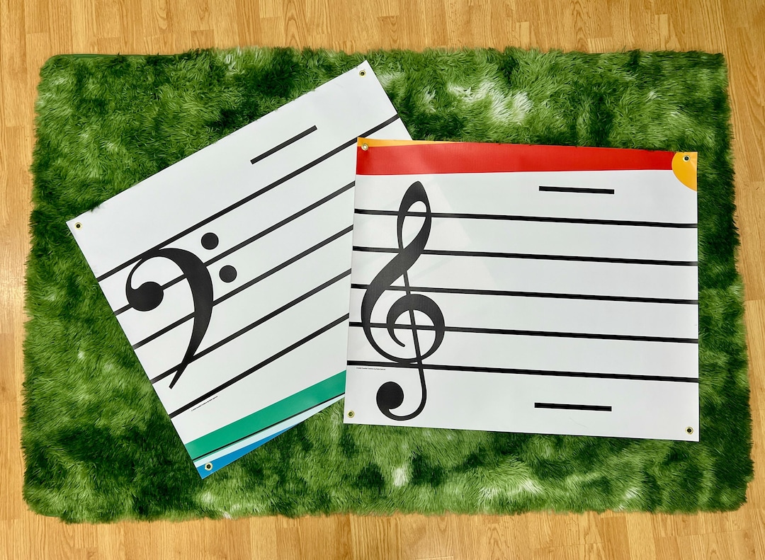 Grand Staff Music Posters (treble & Bass Clef) | Music Classroom Decor ...