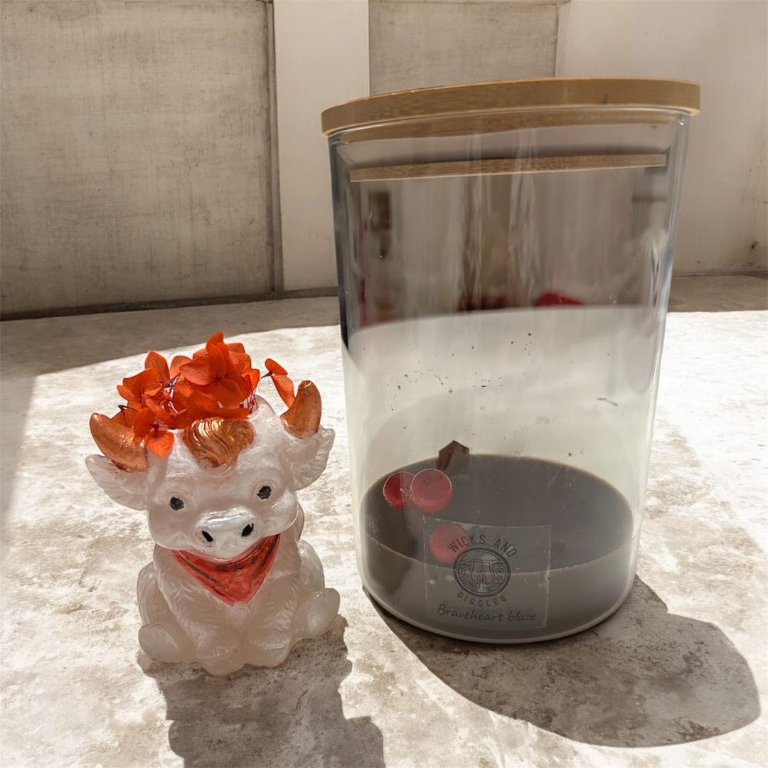 Highland Cow Candle in Jar - Etsy