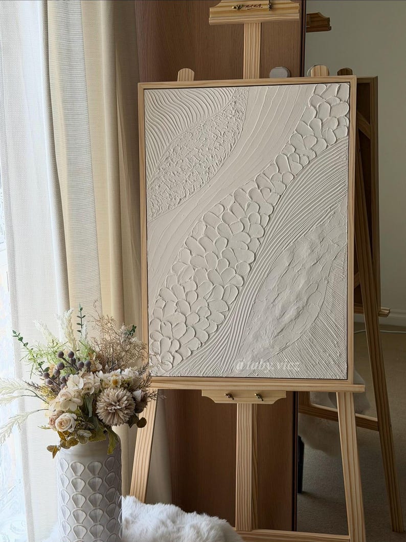 Pure Form White Original Textured Art - Etsy