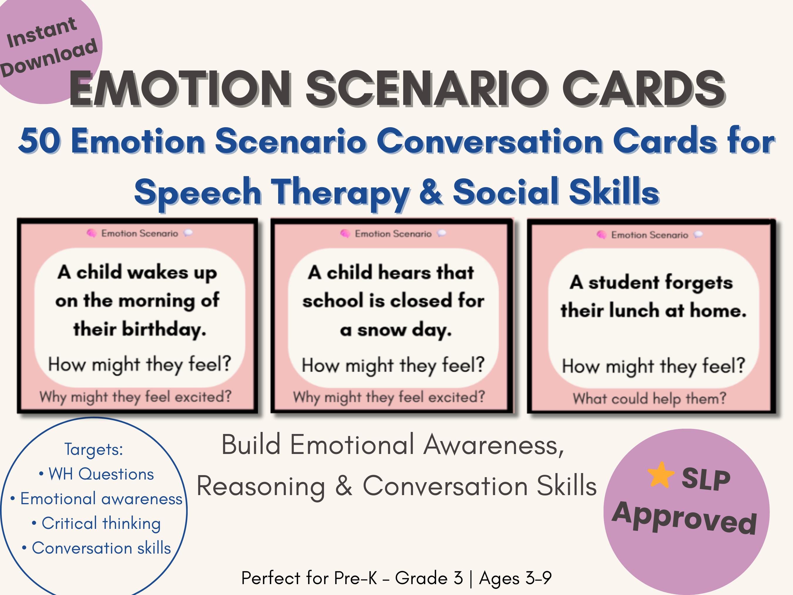Emotion Scenario Cards | Feelings Identification Activity | SEL Social ...