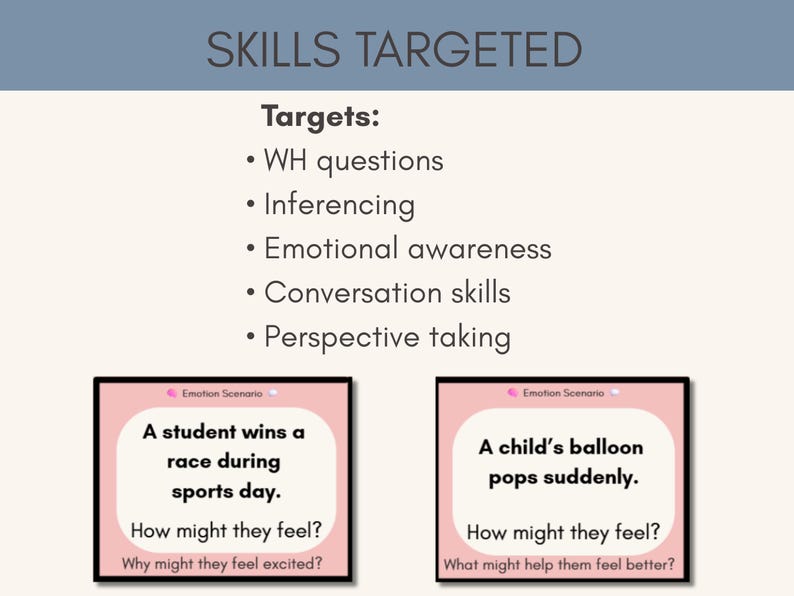 Emotion Scenario Cards | Feelings Identification Activity | SEL Social ...