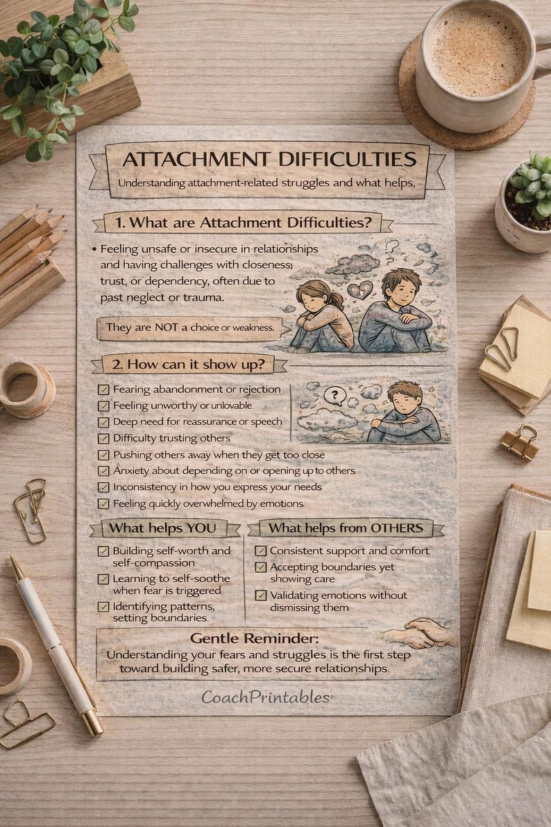 Attachment Explained Poster | Attachment Styles & Relationship Patterns ...
