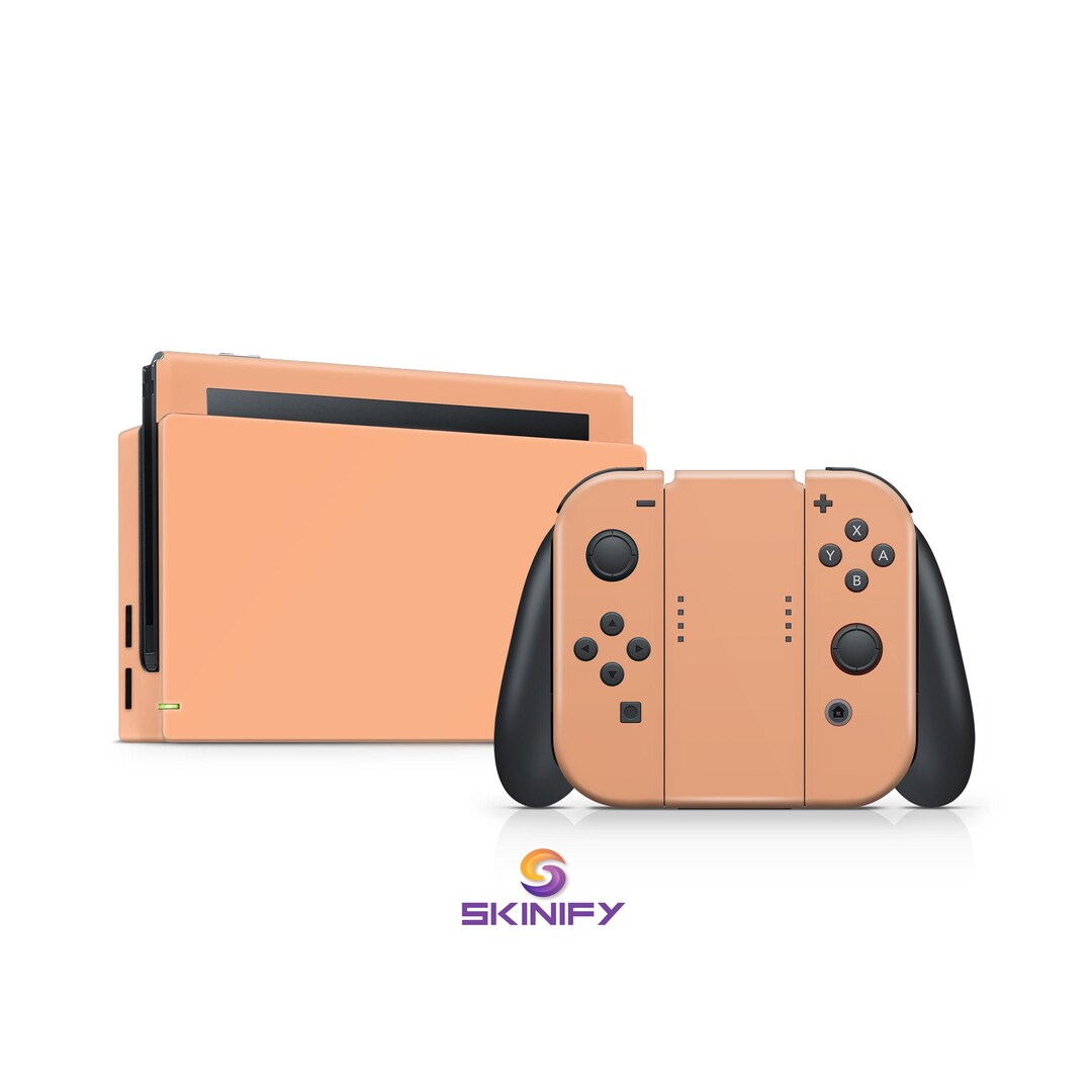 Nintendo Switch Skin Wrap Premium Decal PASTEL ORANGE - Etsy