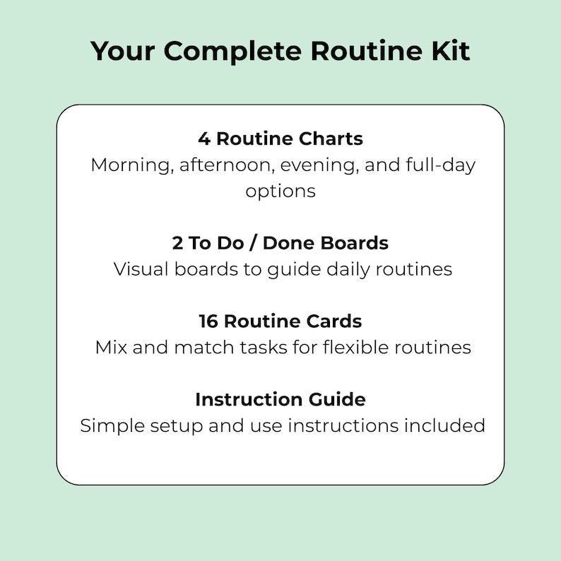 Toddler Routine Chart Printable | Daily Visual Schedule, To-do & Done ...