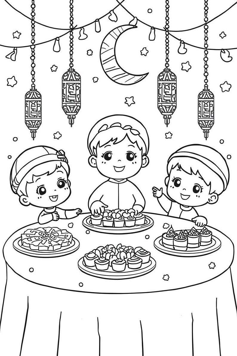 Ramadan & Eid Coloring Pages for Kids | Islamic Coloring Book ...