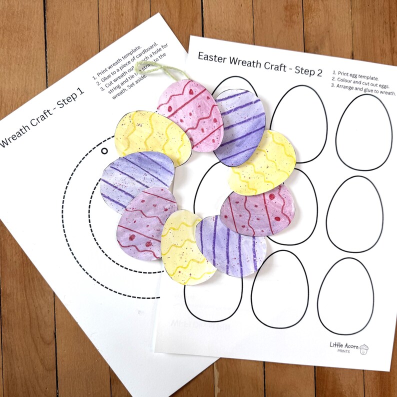 EASTER Wreath Printable Craft | Easter Craft | Homeschool Printable ...