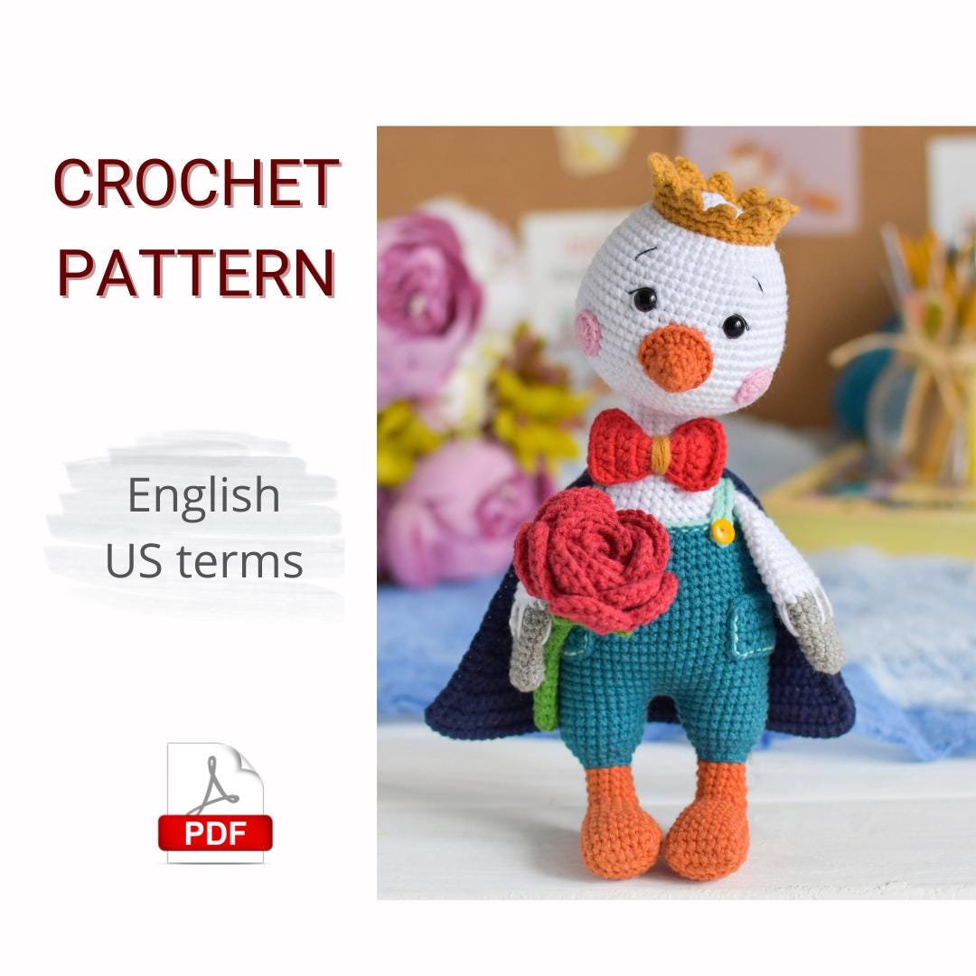 Amigurumi King Goose Crochet Pattern PDF - Etsy