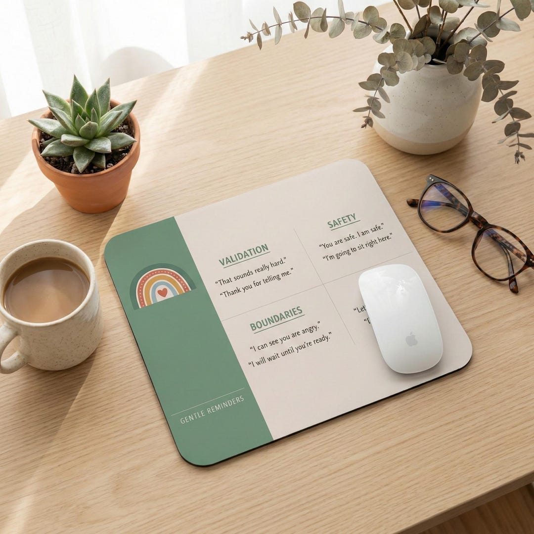 De-escalation Script Mouse Pad | Trauma Informed Counselor Gift - Etsy