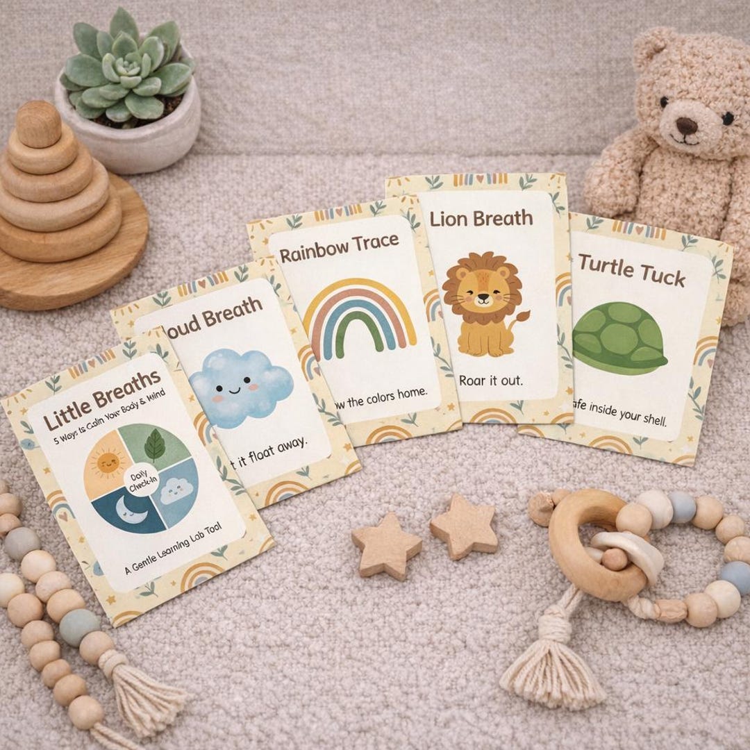 Mindfulness Breathing Cards for Kids | Montessori Emotional Regulation ...