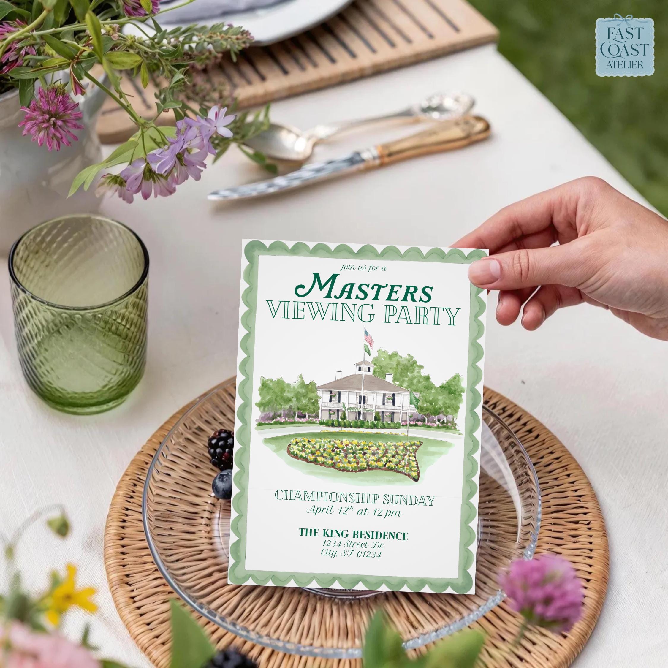Masters Viewing Party Invitation Template | Golf Tournament Invite ...