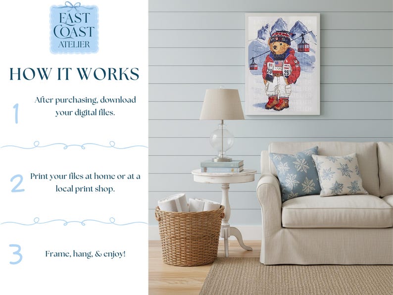 Winter Olympics Team USA Bear Print | 2026 Milano | Preppy Ski Bear ...