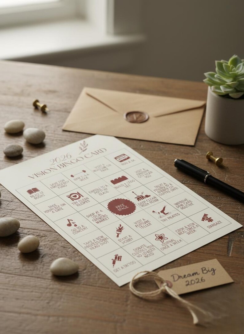 2026 Vision Bingo Card Editable and Printable| Goal Setting Bingo ...