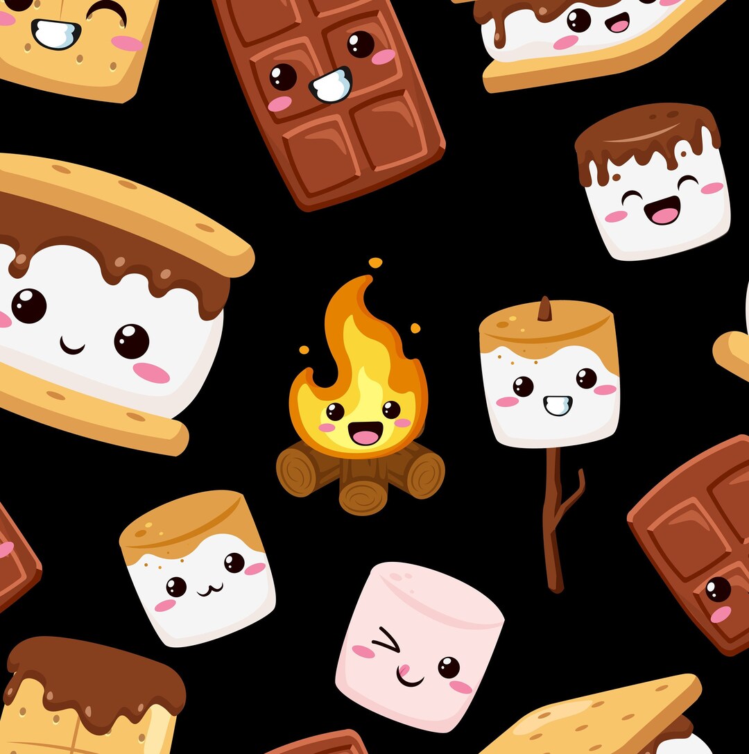 Smores SEAMLESS File Multiple Background Colors and - Etsy
