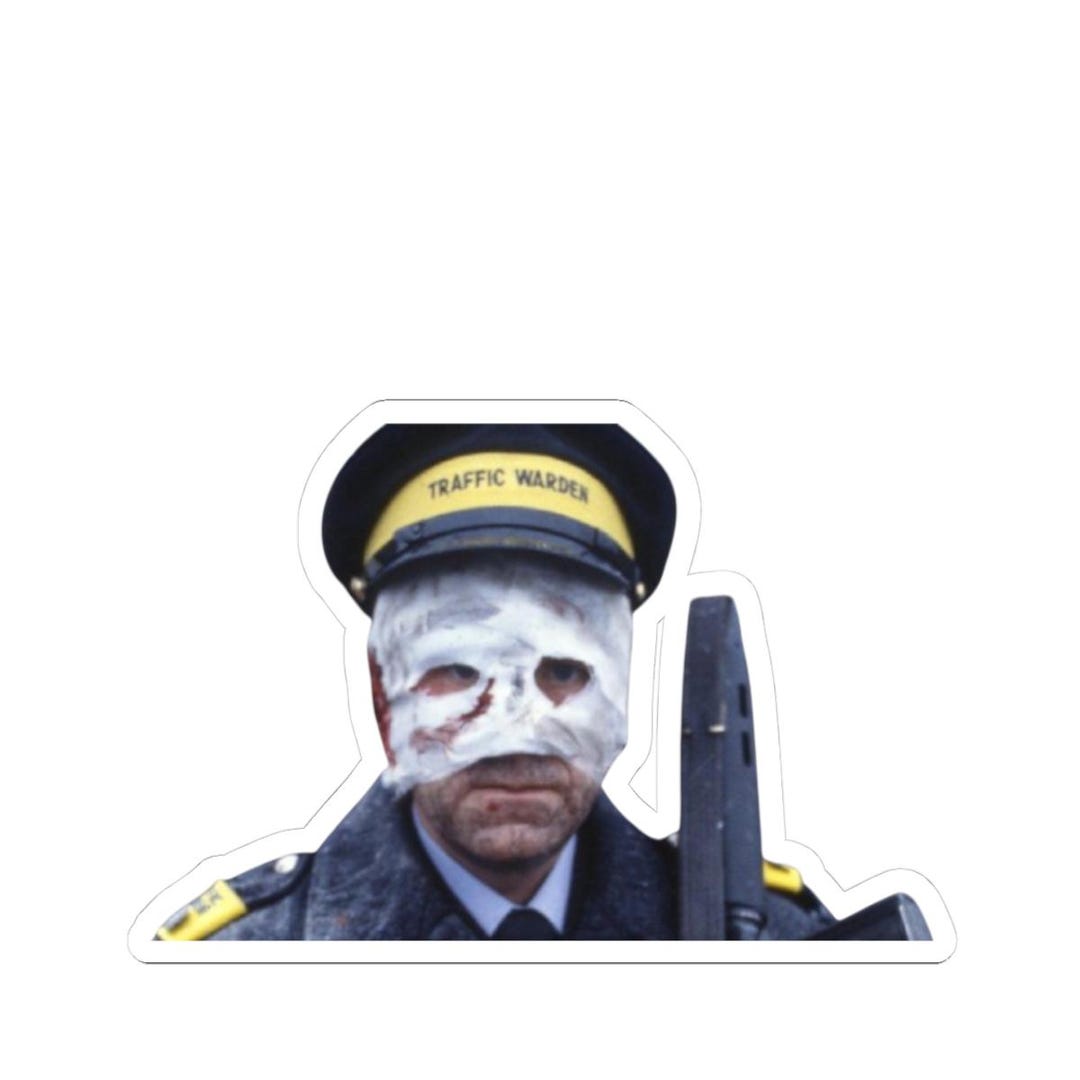Threads | Masked Traffic Warden Kiss-cut Stickers | Alternative Movie ...