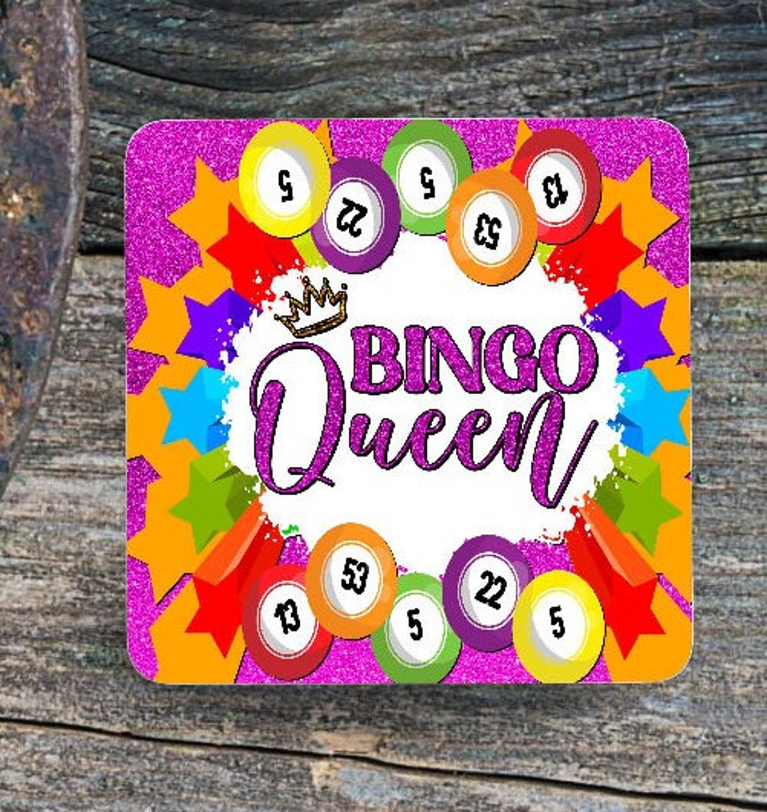 Bingo Queen Sublimated Coaster - Etsy