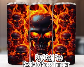 Sugar Skulls, Sublimation, Ready to Press, Print Out Transfer, 20 Oz ...