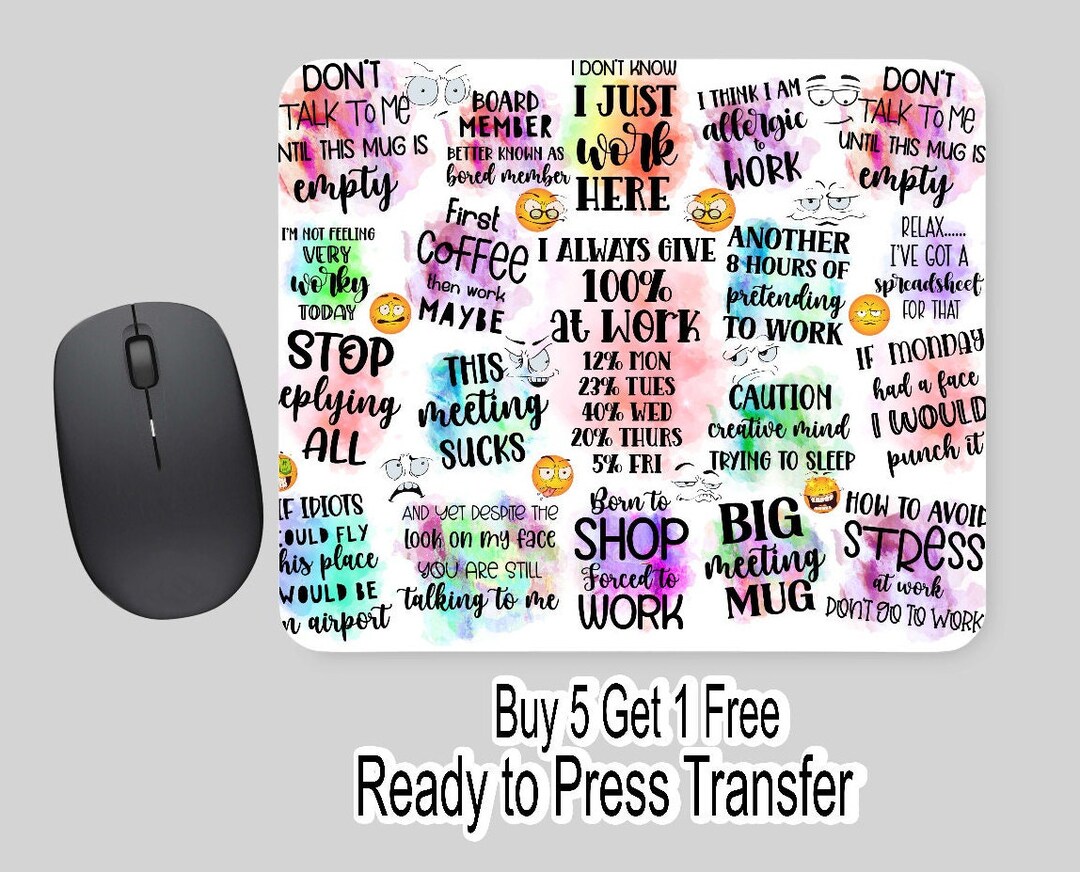 Buy 5 Get 1 Free NOT A DIGITAL Ready to Press Print Funny Office Humor ...