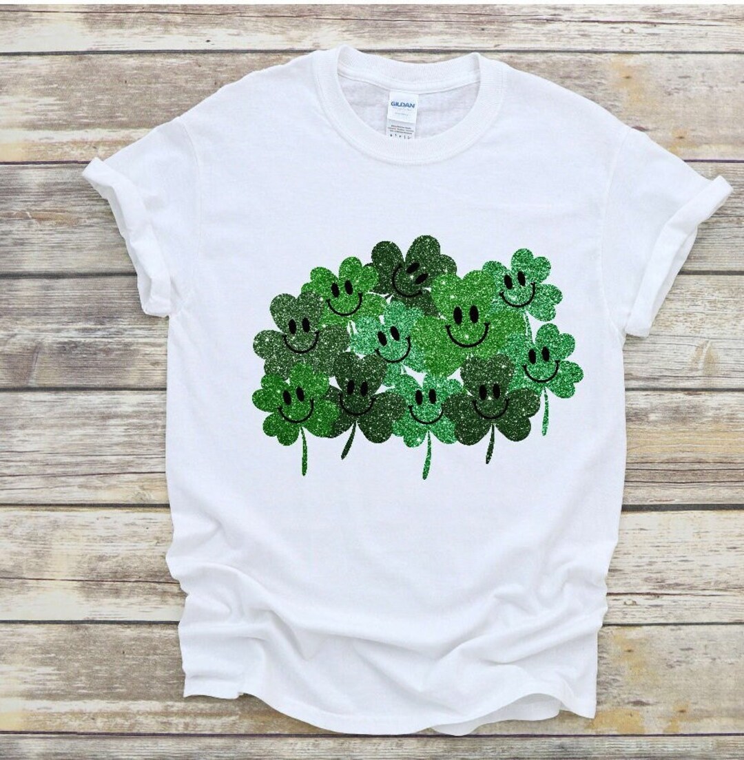 St Patrick's Day Clover Smiles Ready to Press DTF Transfer DTF Print ...