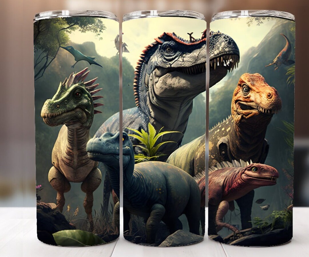 20 Oz. Tumbler 3D Dinosaur With Matching Coaster Gift for Him Gift for ...